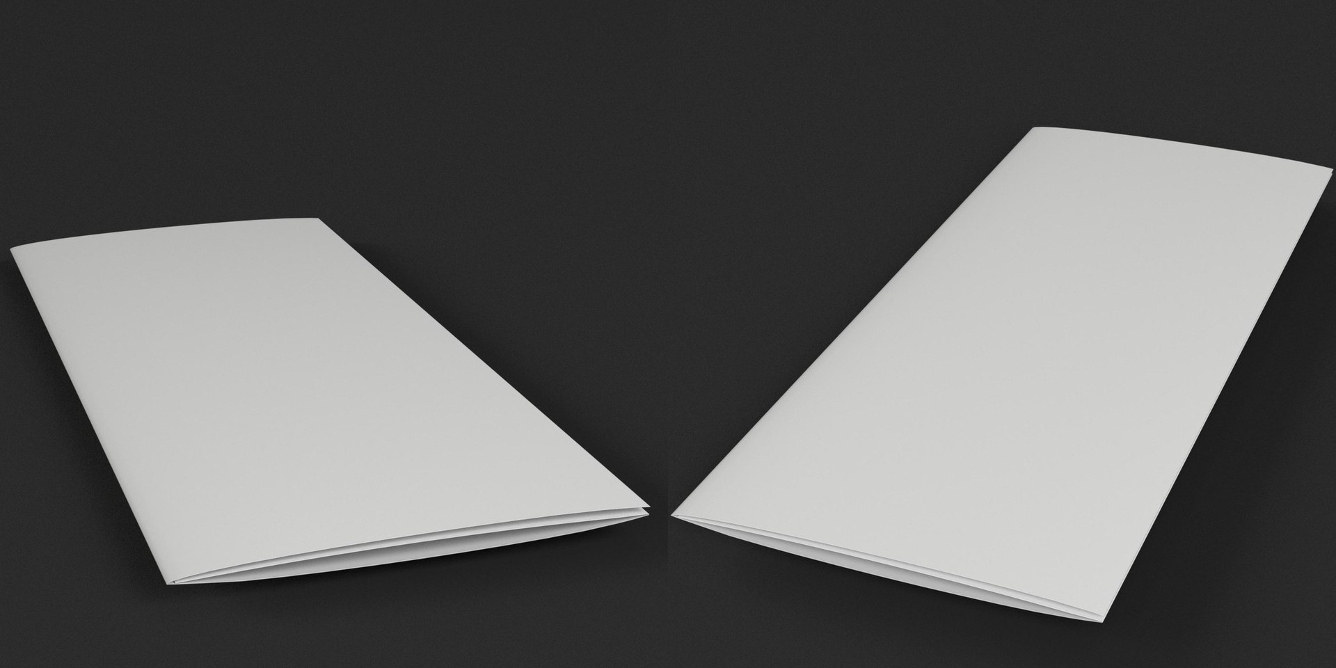 Trifold mockup folded tris 3D model - TurboSquid 1431018