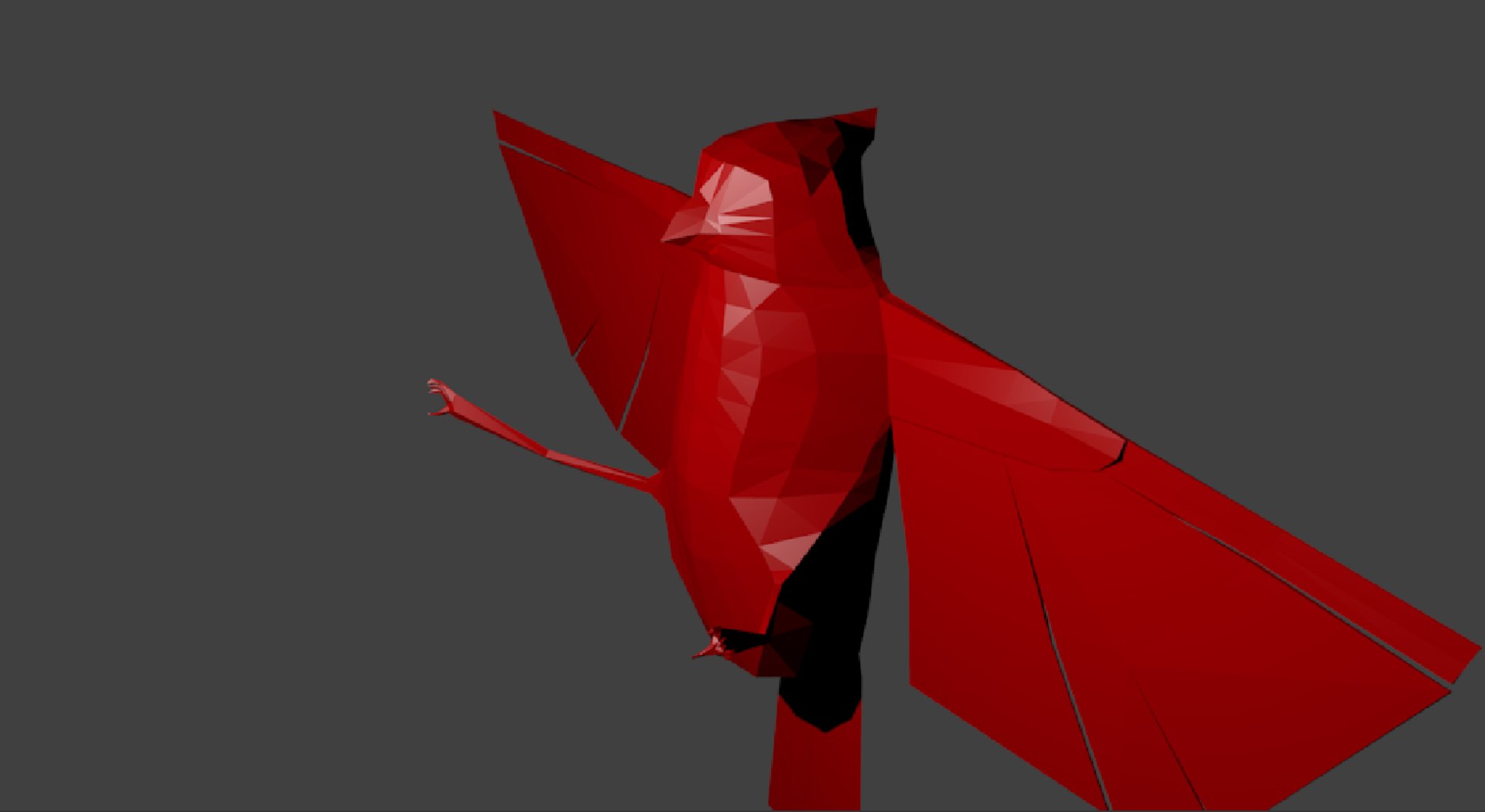 3d Bird Cardinal Model