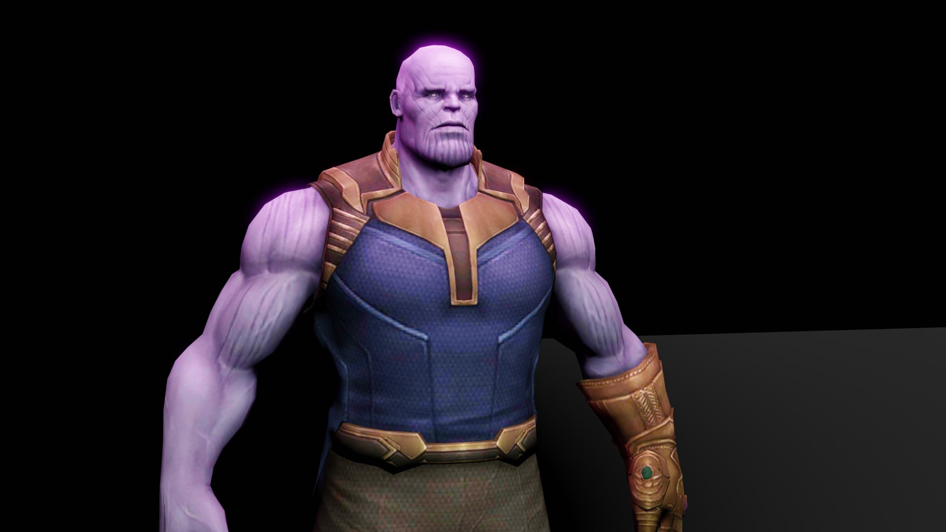 3D Low Poly Thanos 3D Model - Fully Textured And Printable Model ...