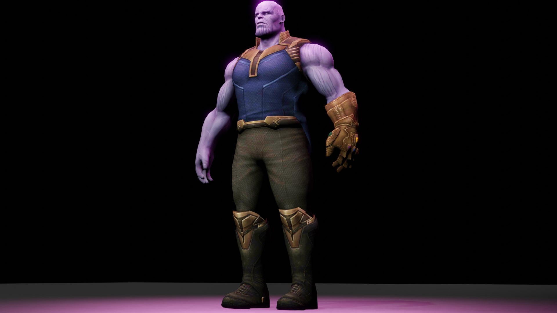 3D Low Poly Thanos 3D Model - Fully Textured And Printable Model ...