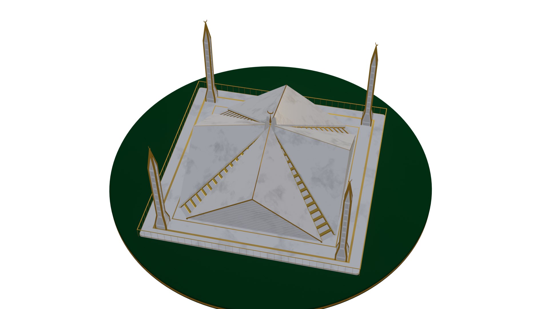 3D FAISAL MOSQUE model - TurboSquid 2104691