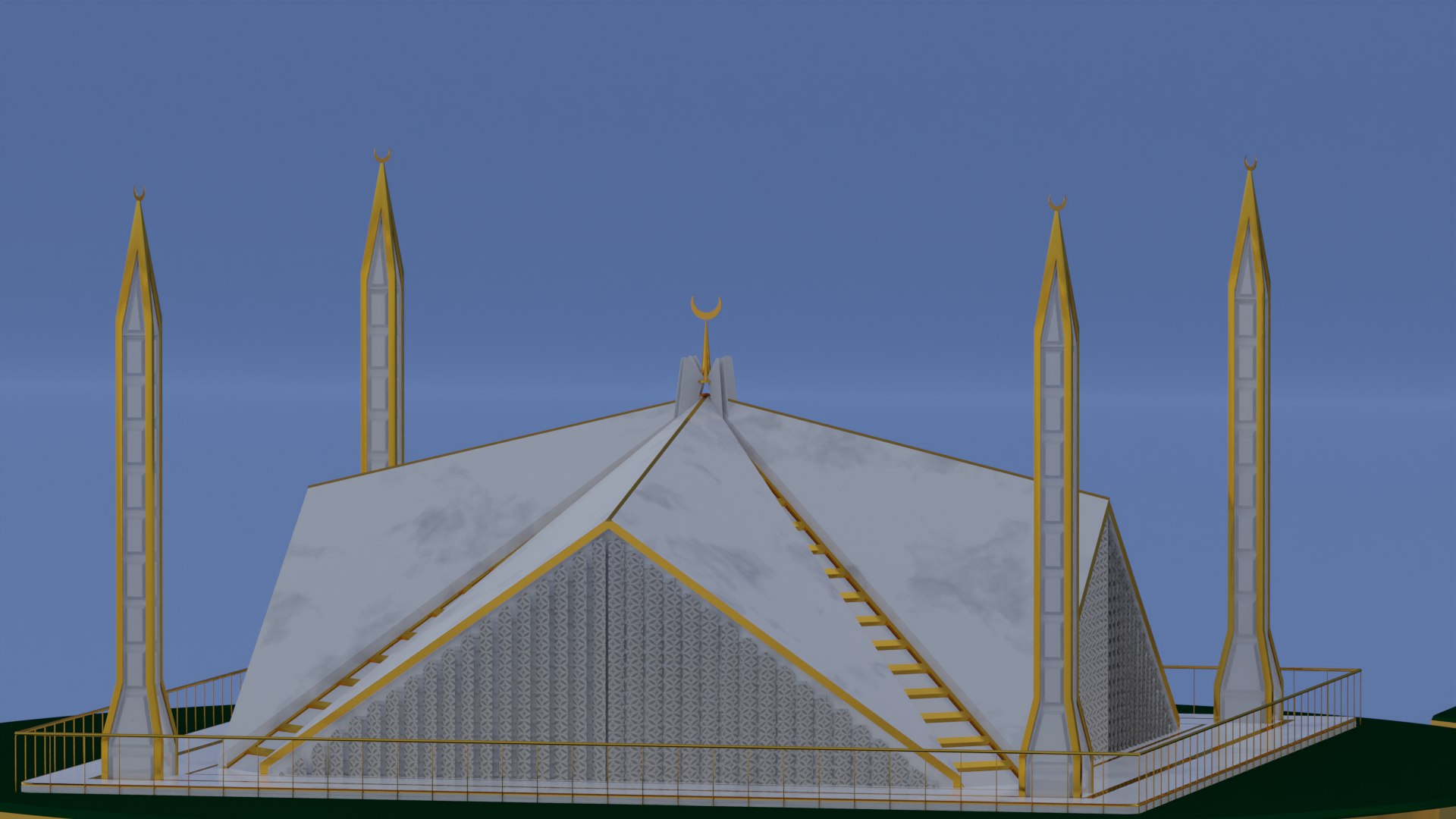 3D FAISAL MOSQUE model - TurboSquid 2104691
