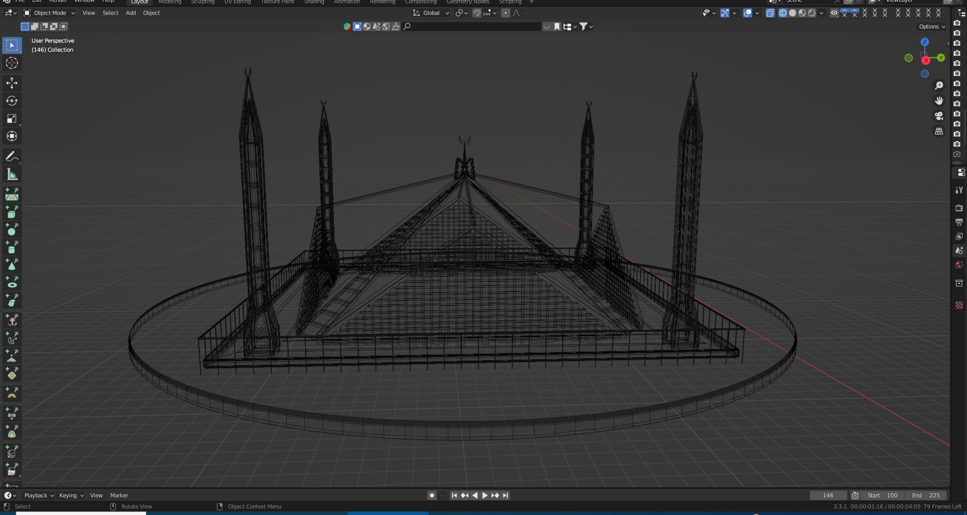 3D FAISAL MOSQUE model - TurboSquid 2104691