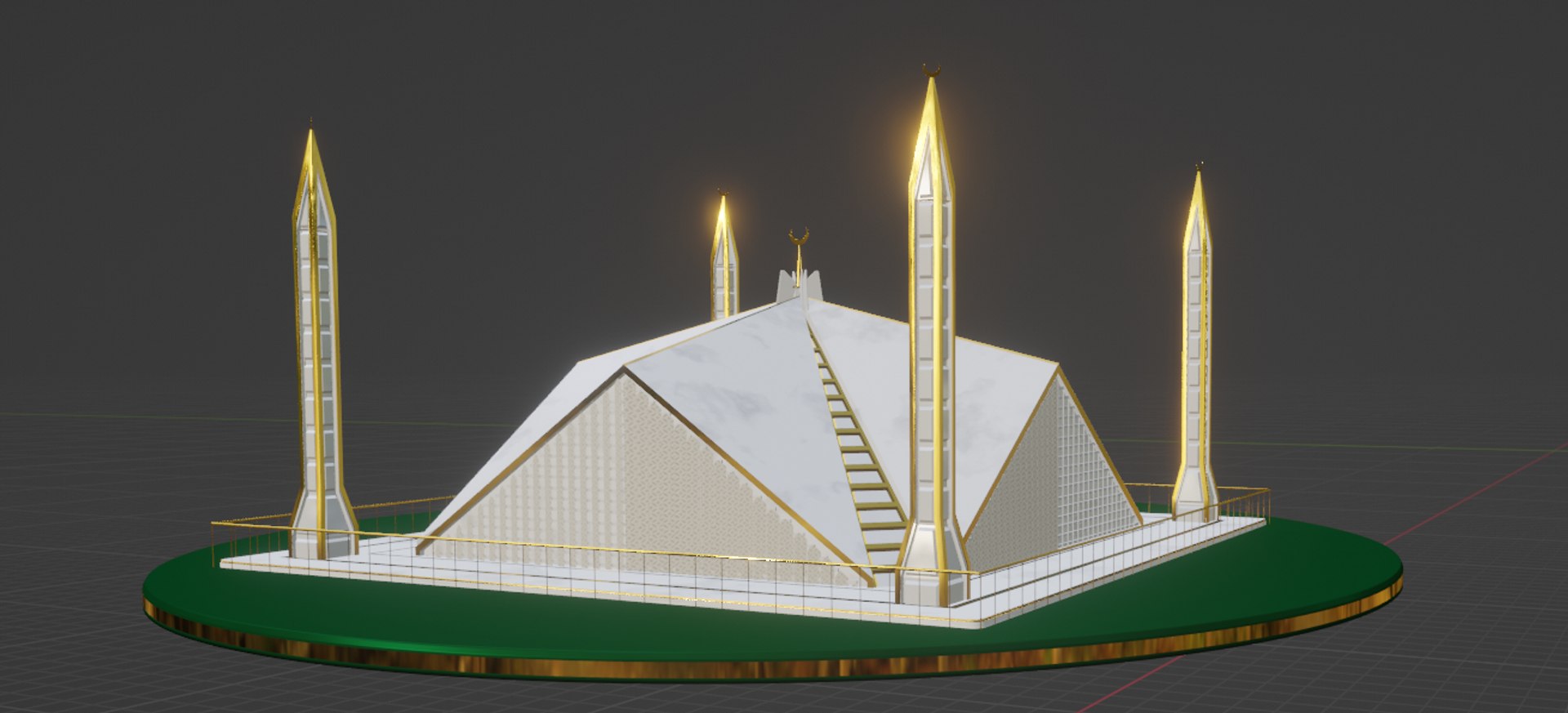 3D FAISAL MOSQUE model - TurboSquid 2104691