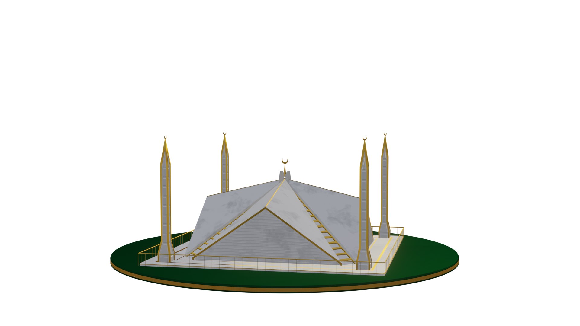3D FAISAL MOSQUE model - TurboSquid 2104691