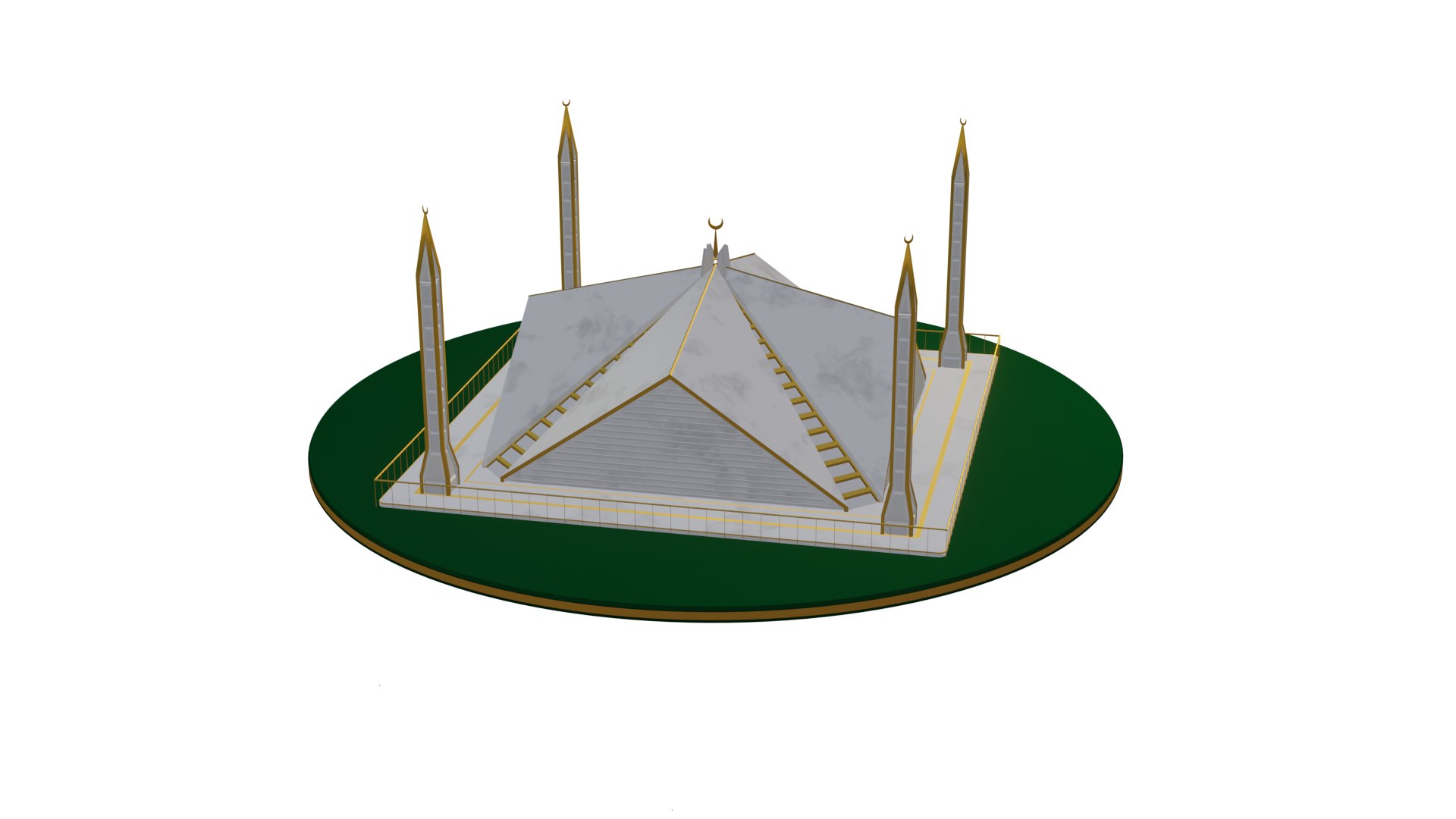 3D FAISAL MOSQUE model - TurboSquid 2104691