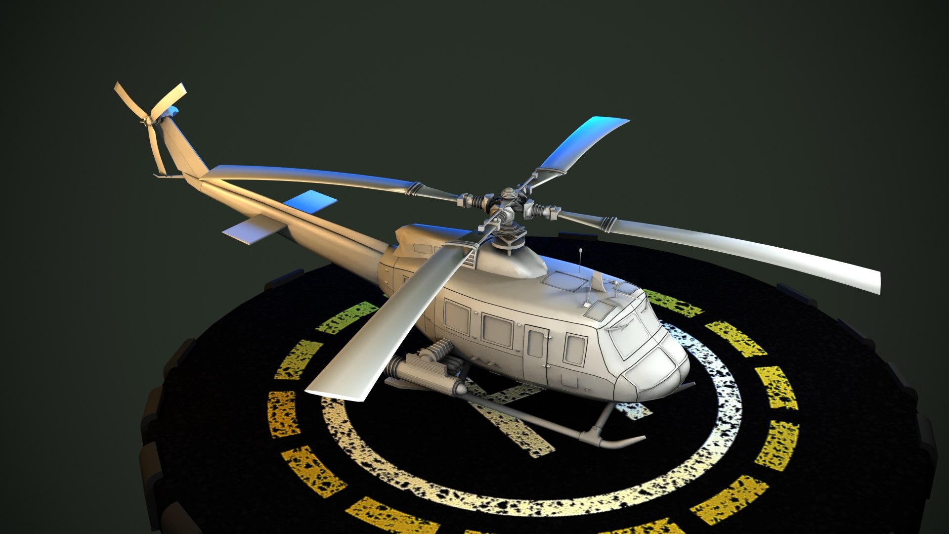 Military Helicopter 3D Model - TurboSquid 1534413
