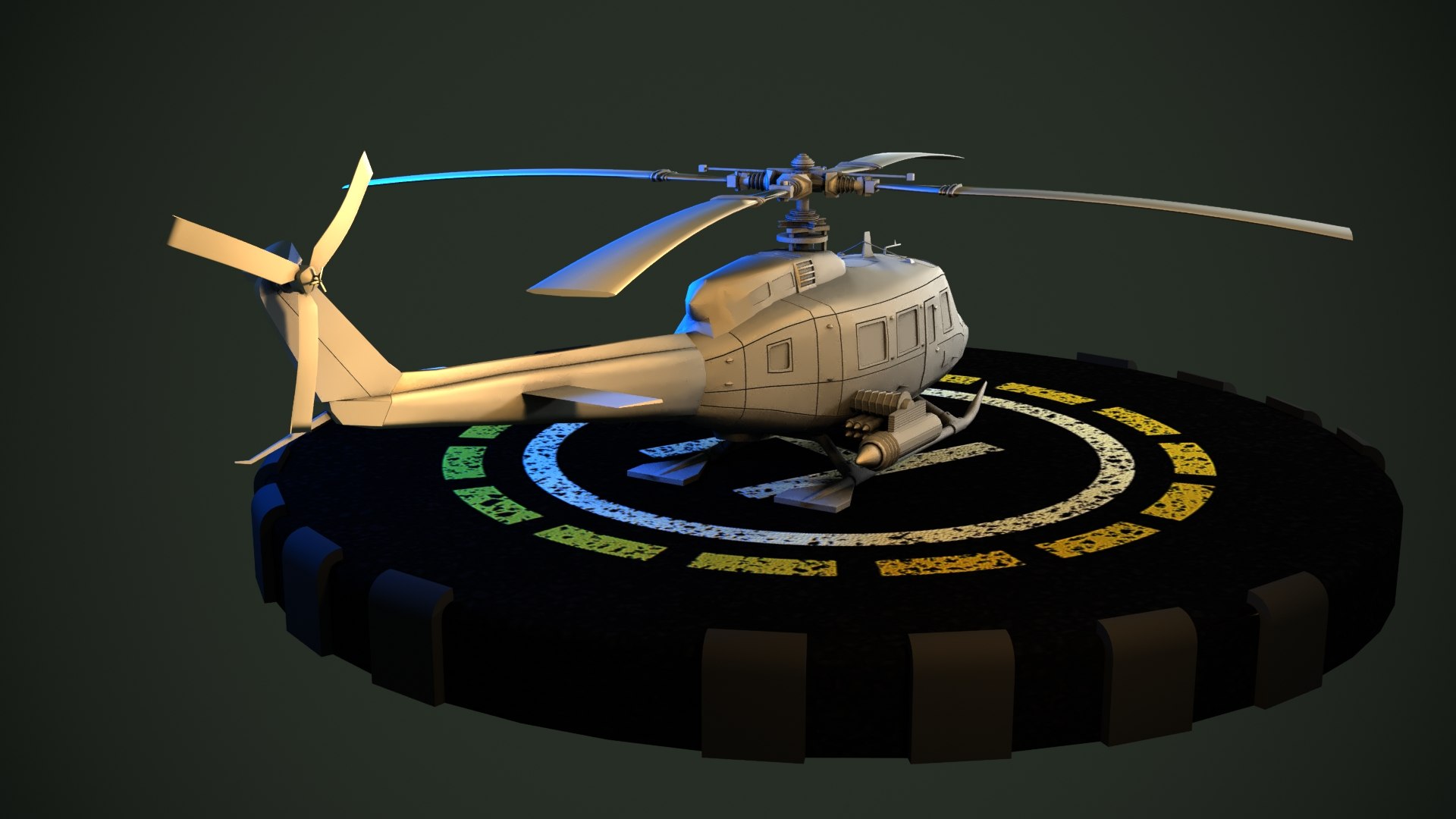 Military Helicopter 3D Model - TurboSquid 1534413
