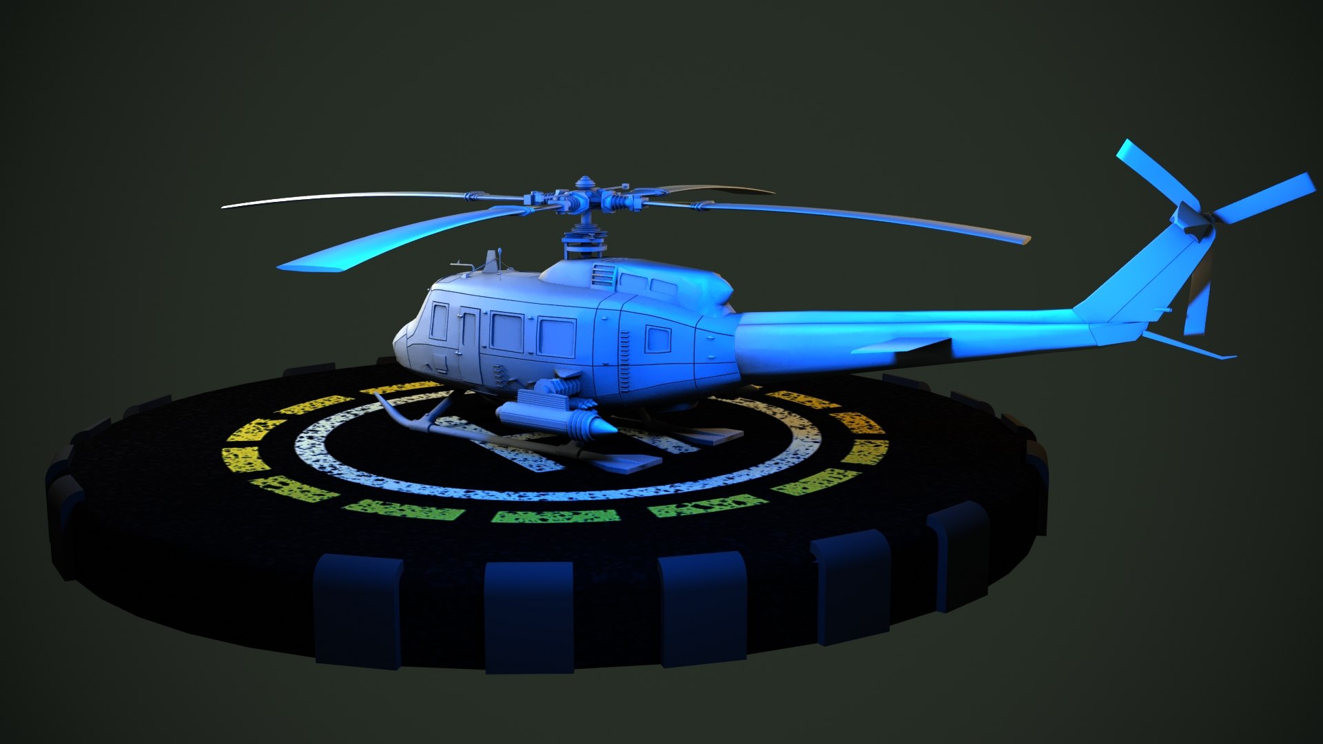 Military Helicopter 3D Model - TurboSquid 1534413