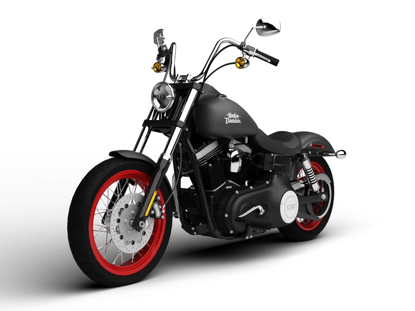 Cruiser Chopper Bike Harley Davidson 3d Max