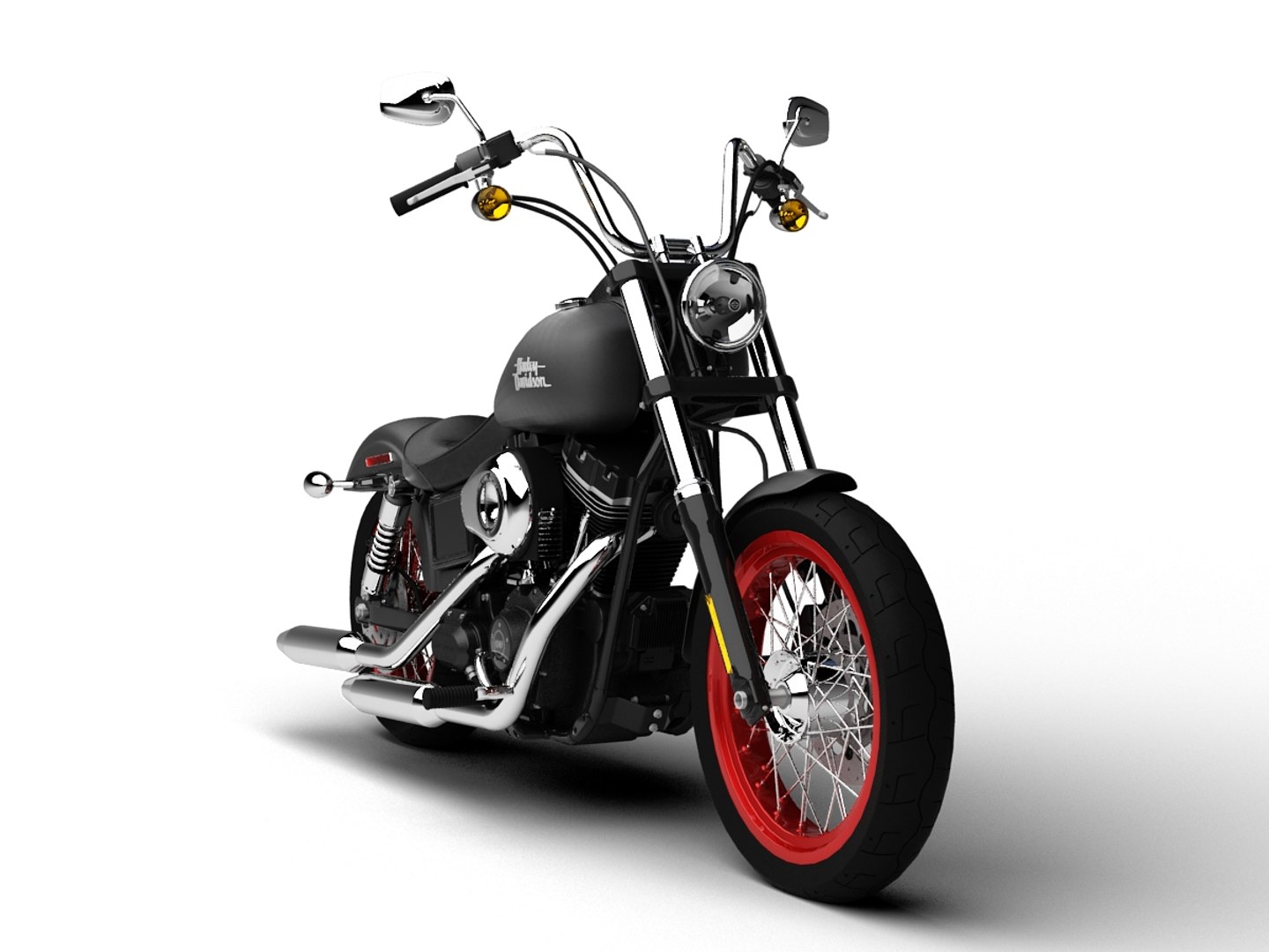 Cruiser Chopper Bike Harley Davidson 3d Max