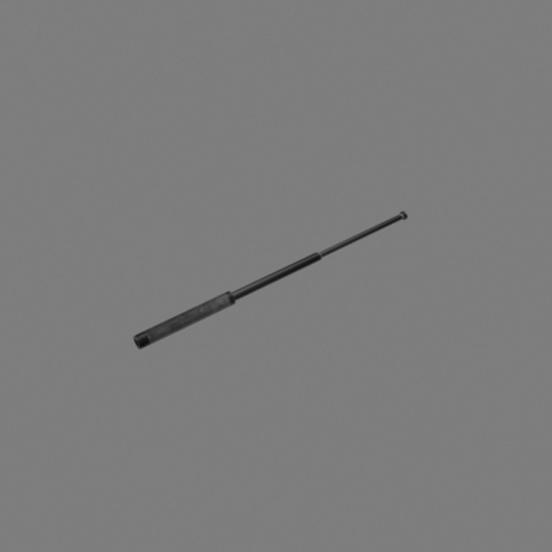 Spring Loaded Police Baton 3d Model