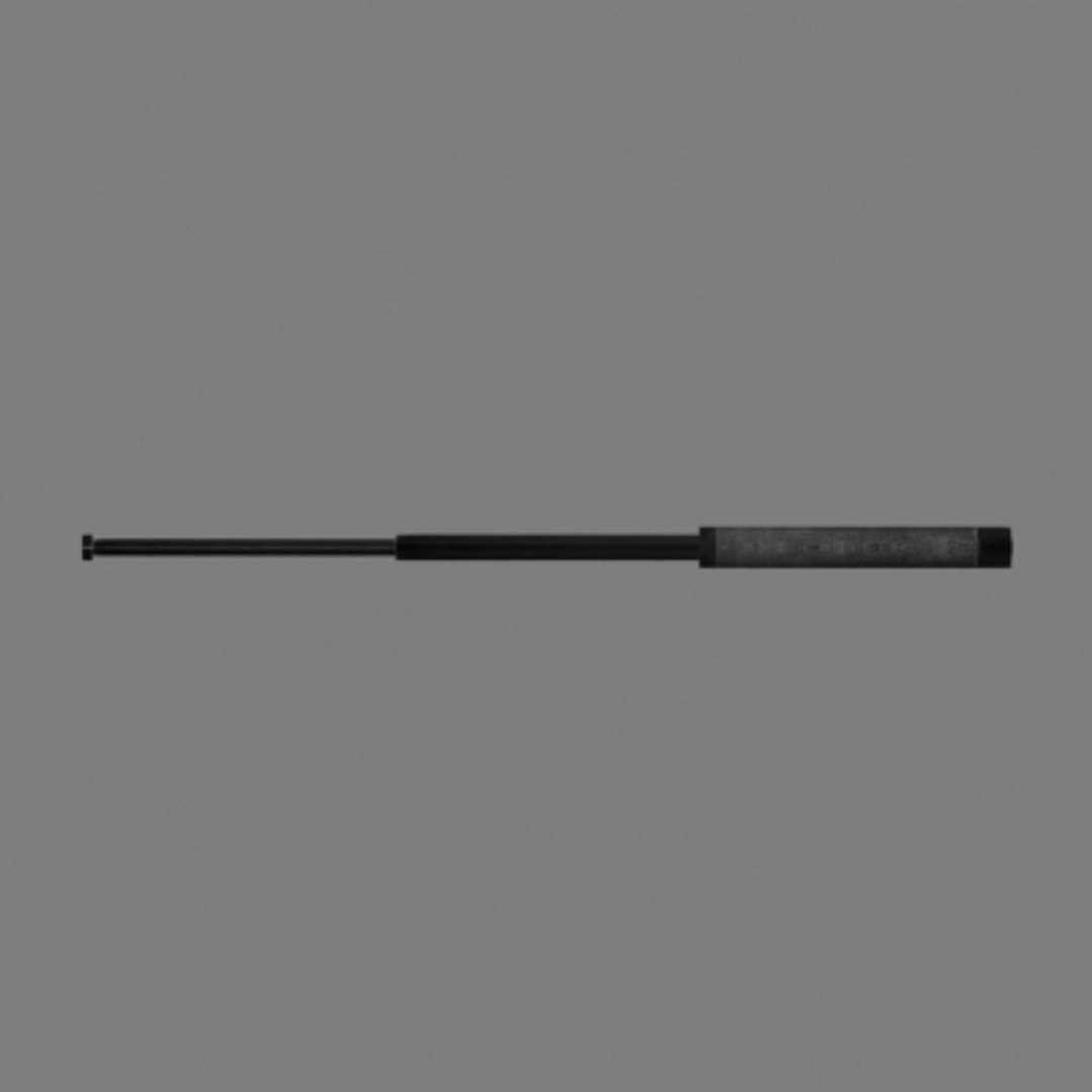Spring Loaded Police Baton 3d Model