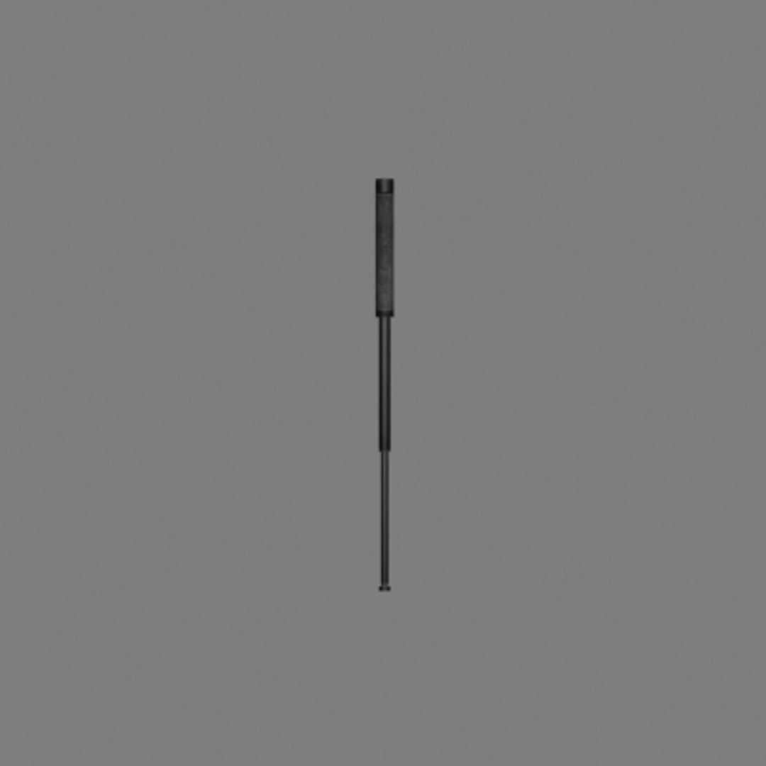 Spring Loaded Police Baton 3d Model