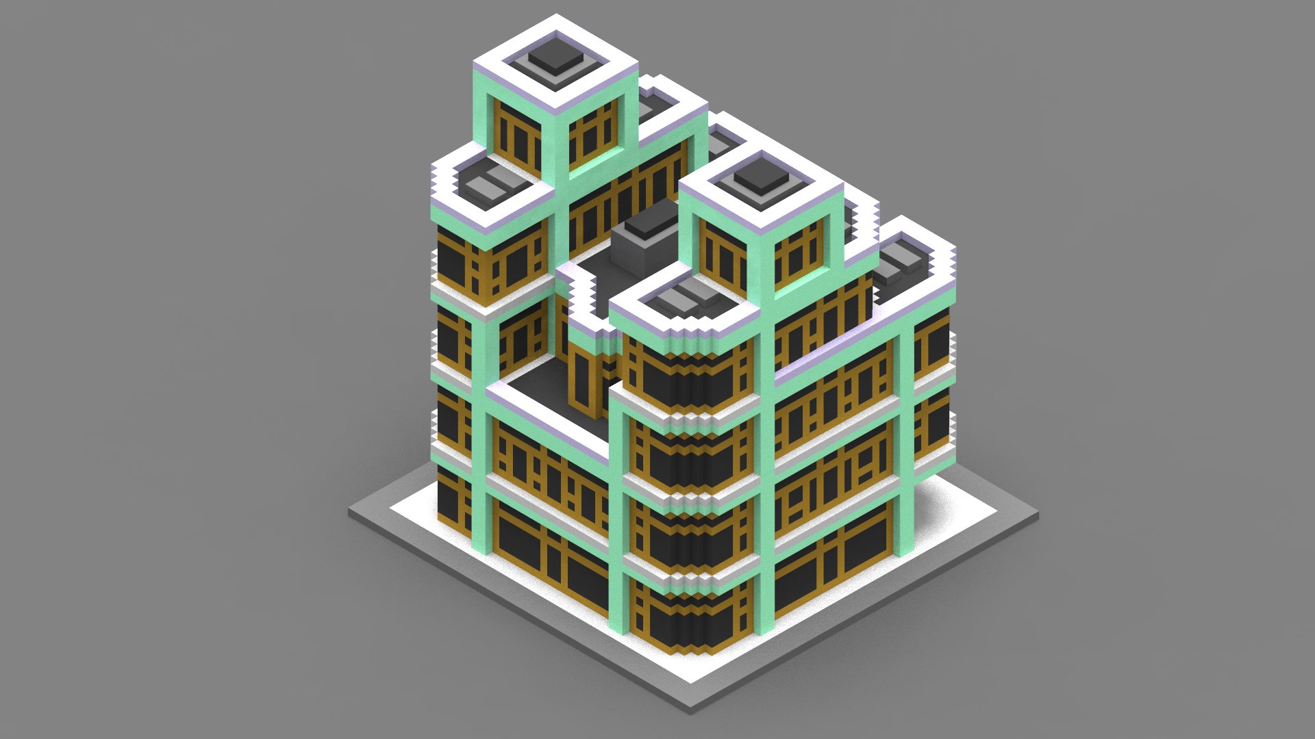 Voxel House 3D Model - TurboSquid 1352836
