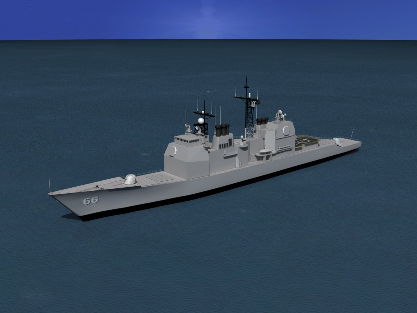 Ticonderoga Class Cruiser 3d Model