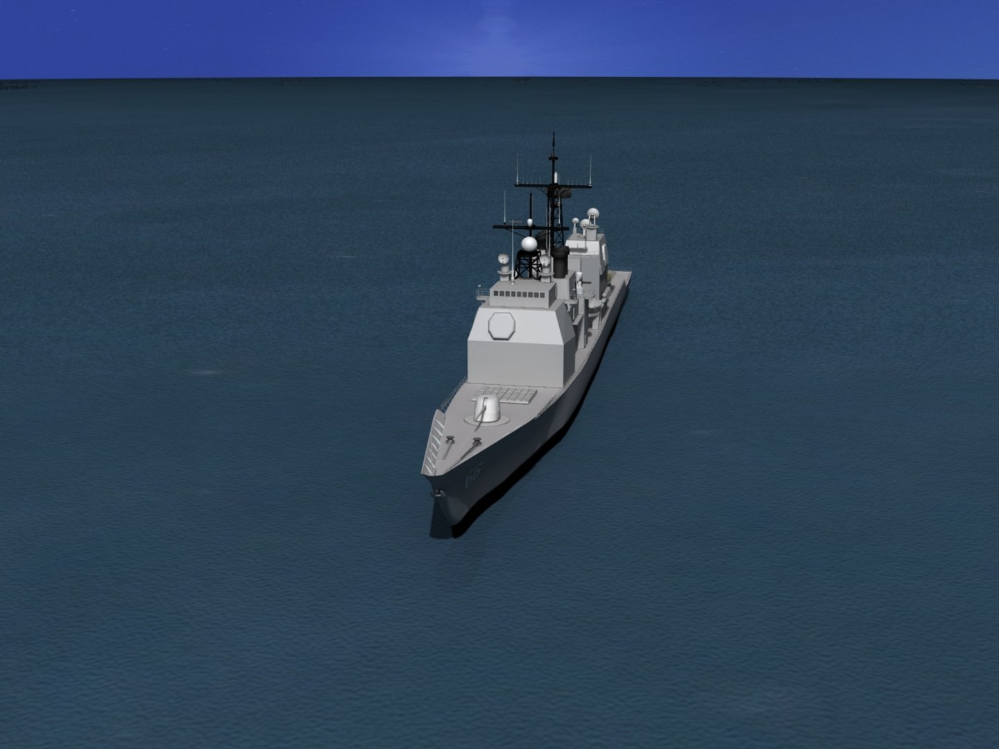 Ticonderoga Class Cruiser 3d Model