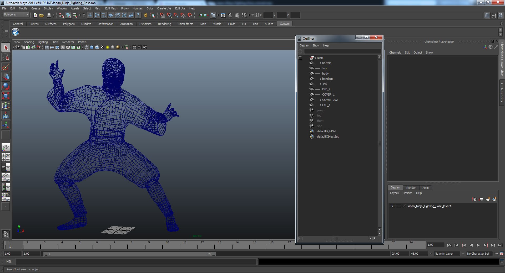 3D Japan Ninja Fighting Pose - TurboSquid 1150943