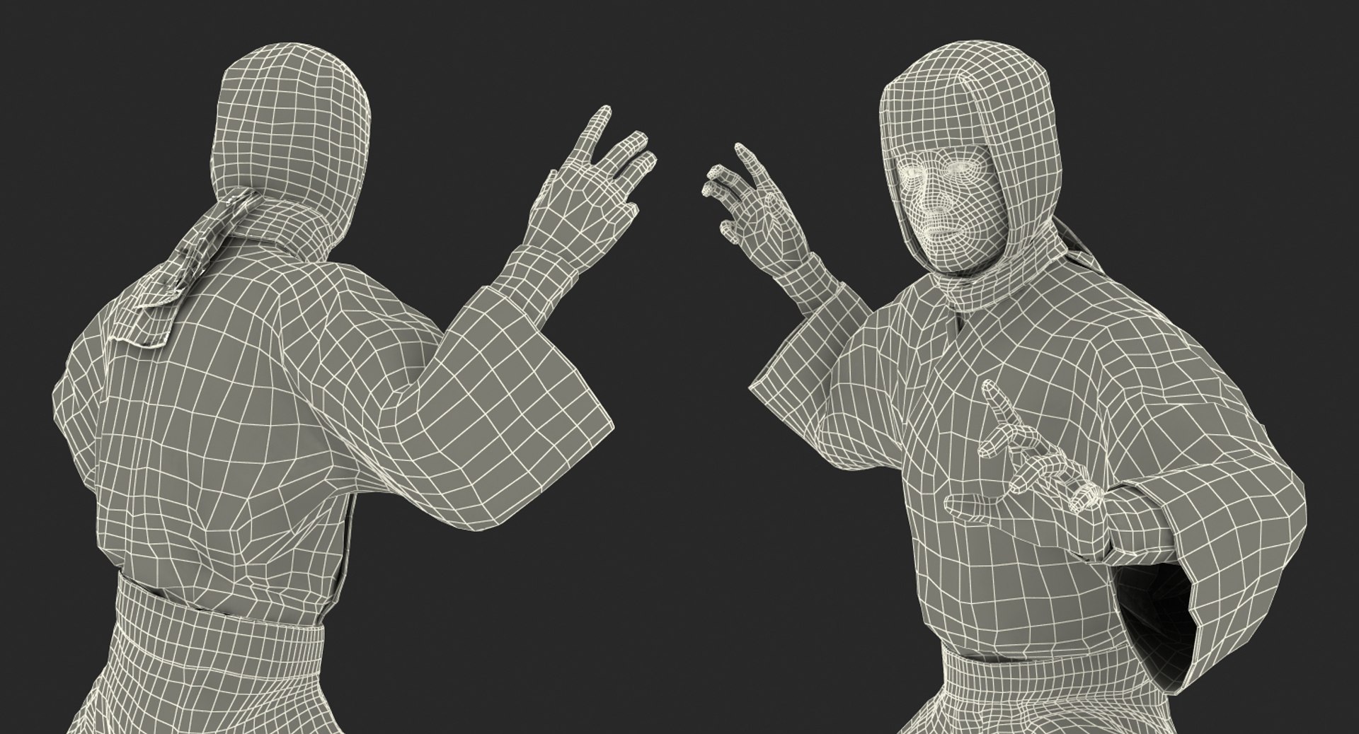 3D Japan Ninja Fighting Pose - TurboSquid 1150943