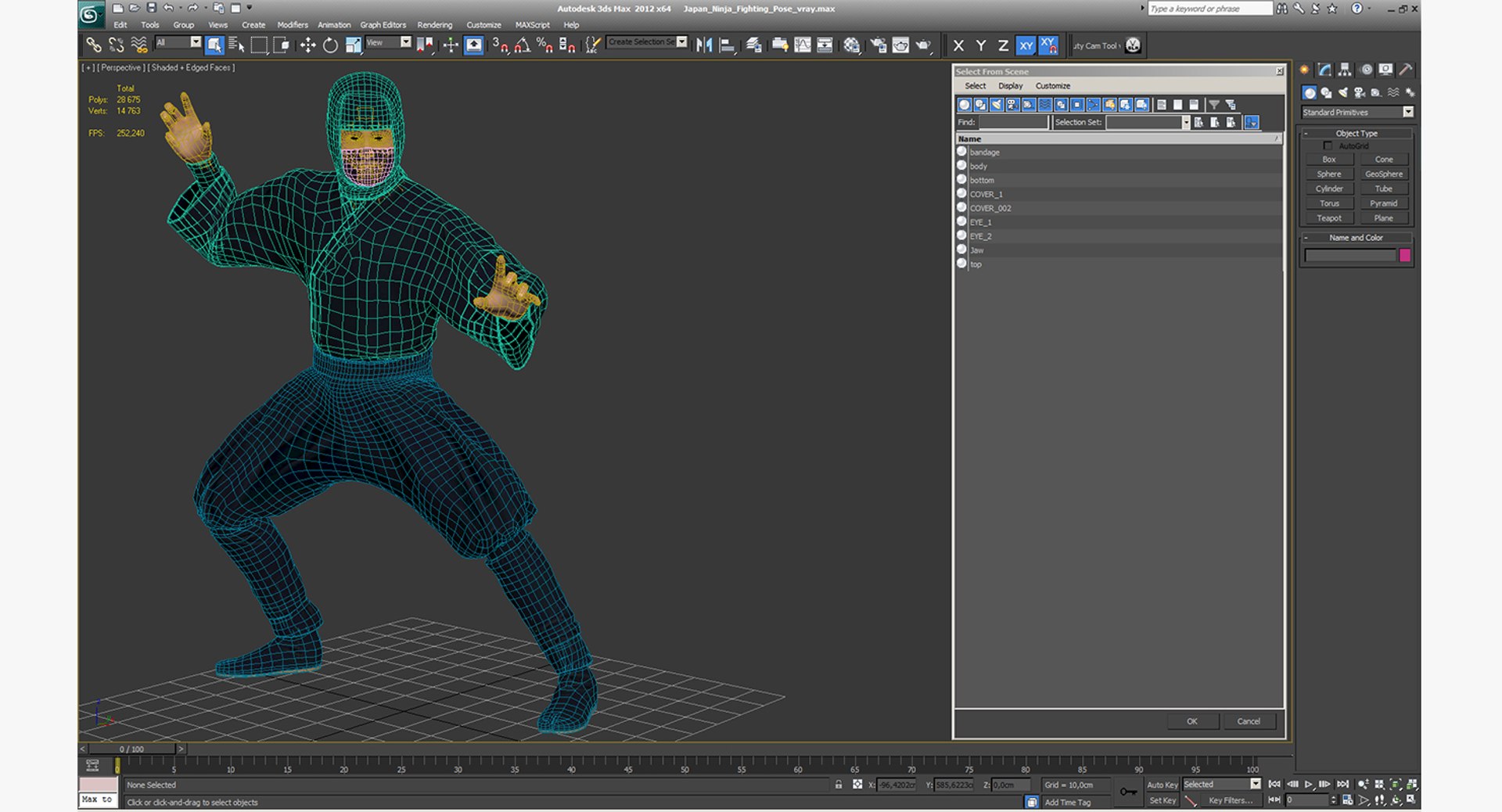 3D Japan Ninja Fighting Pose - TurboSquid 1150943