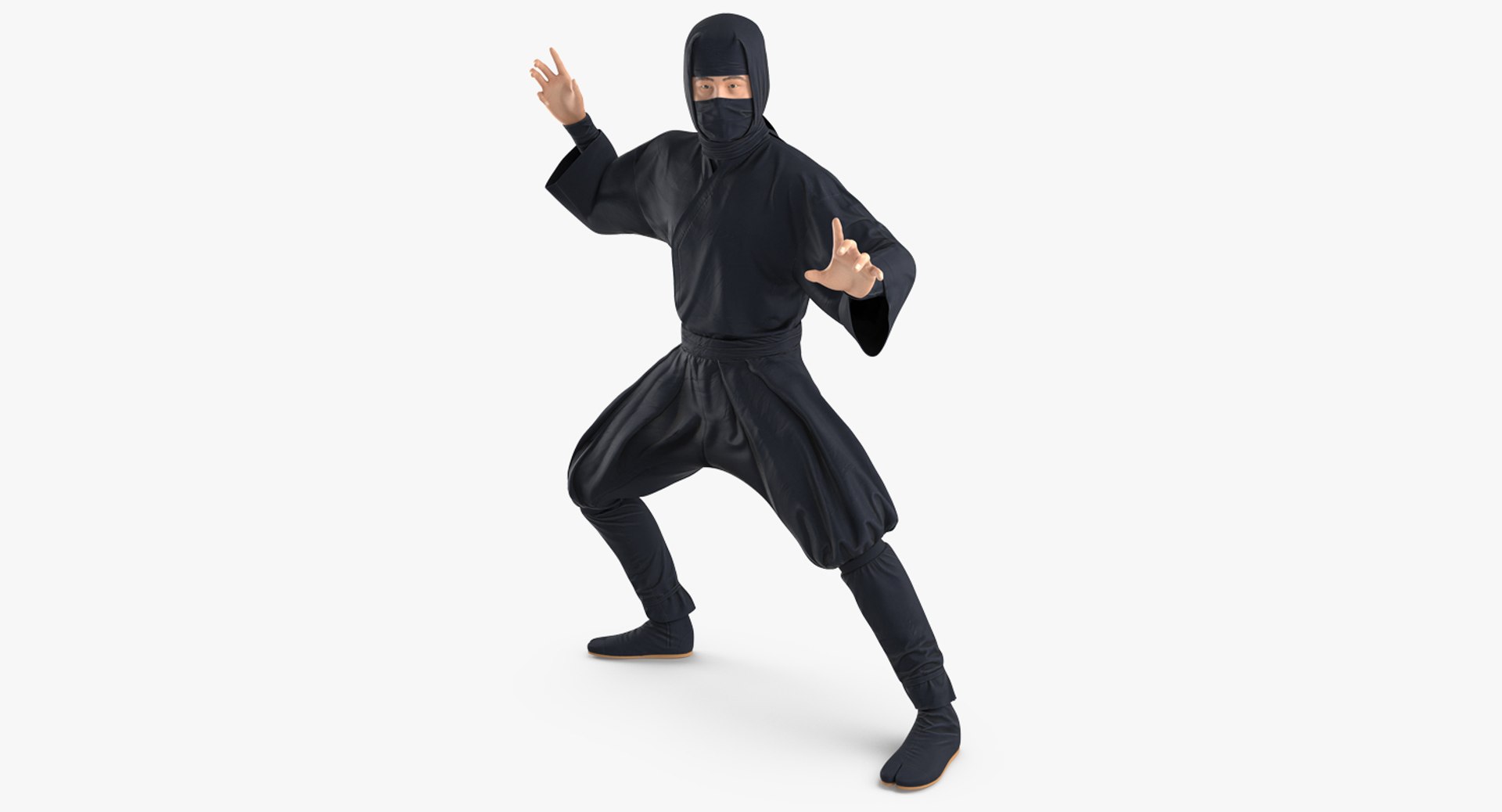 3D Japan Ninja Fighting Pose - TurboSquid 1150943