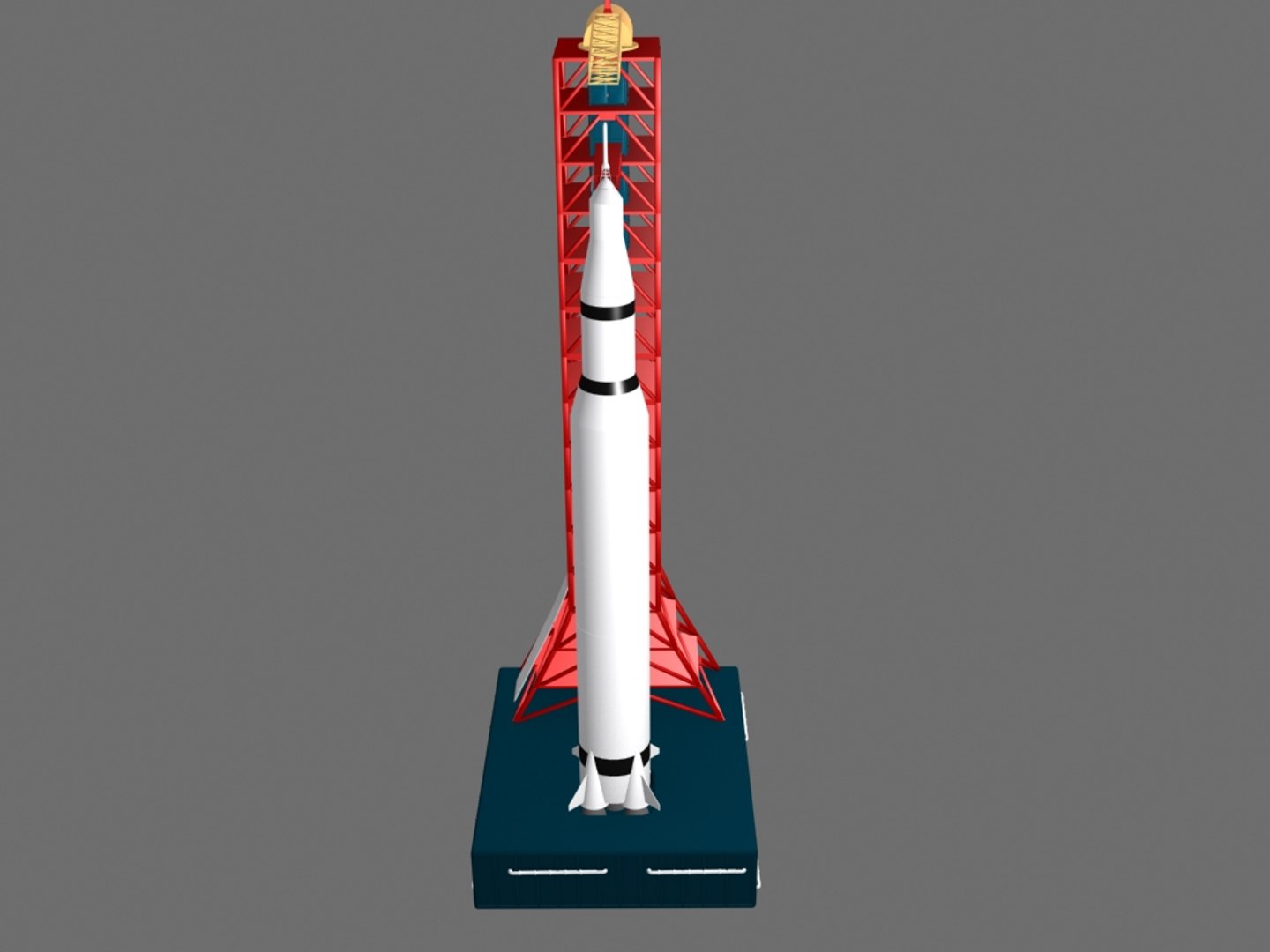 3d Model Of Saturn V Pad