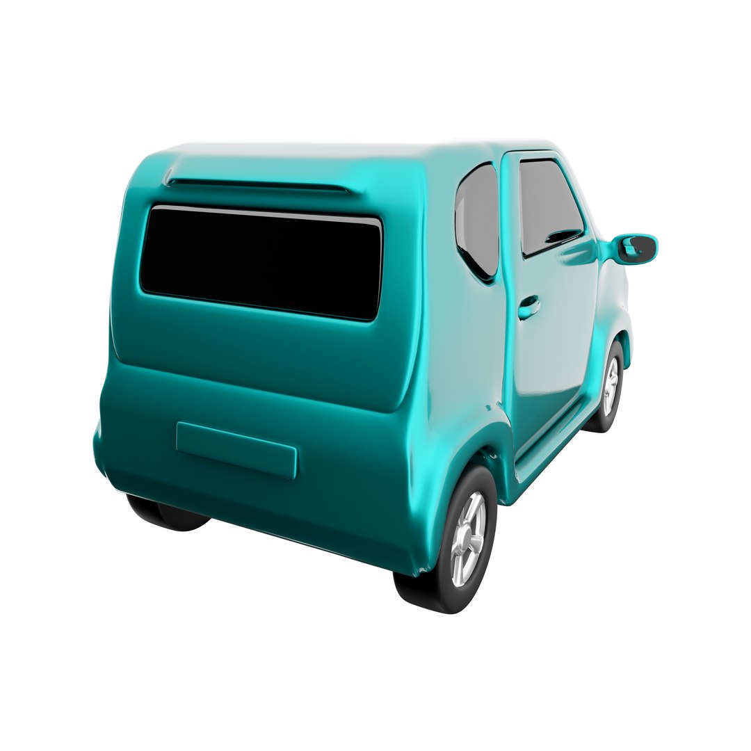 3D 3d Turquoise Electric Car Icon - TurboSquid 2063109