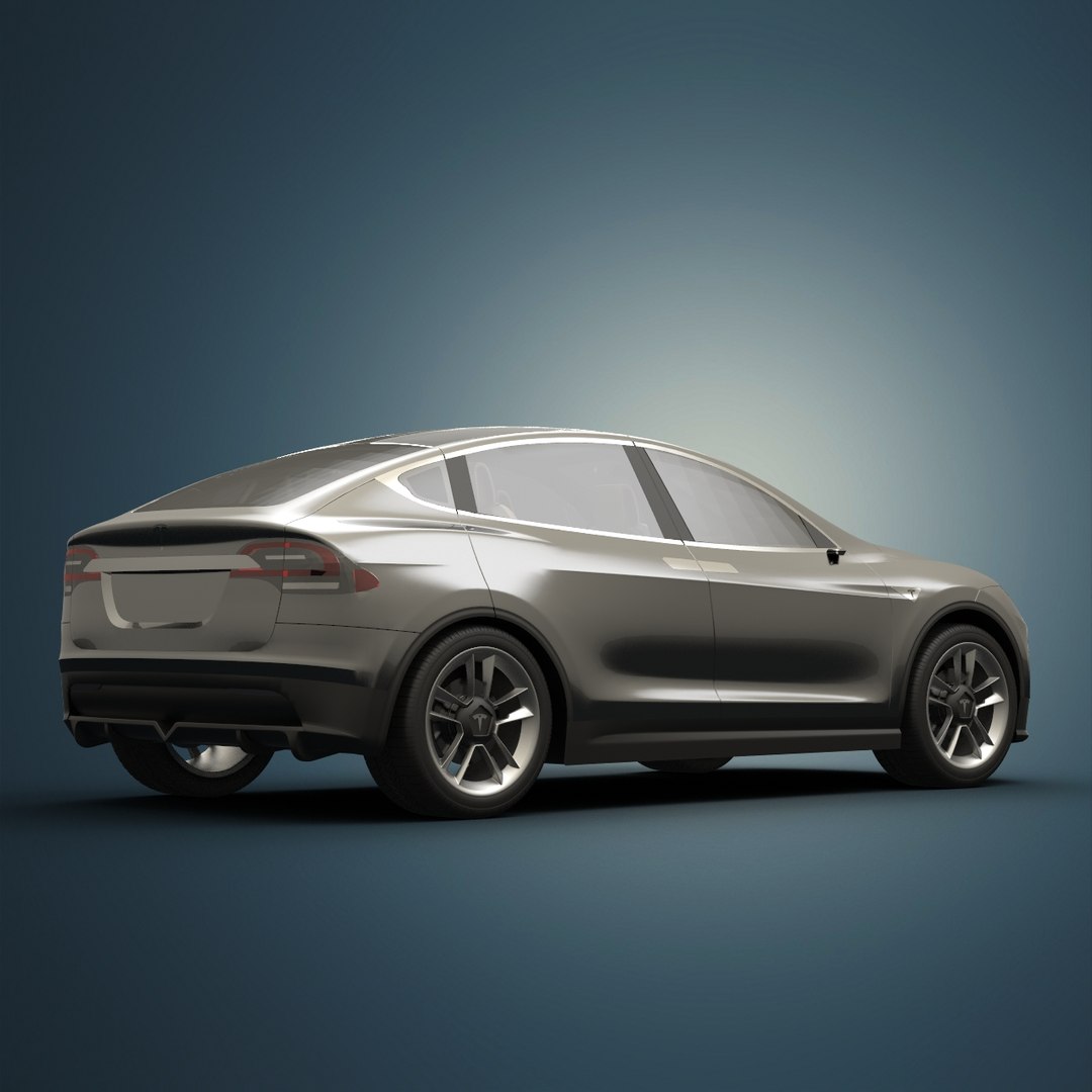3d tesla x electric car