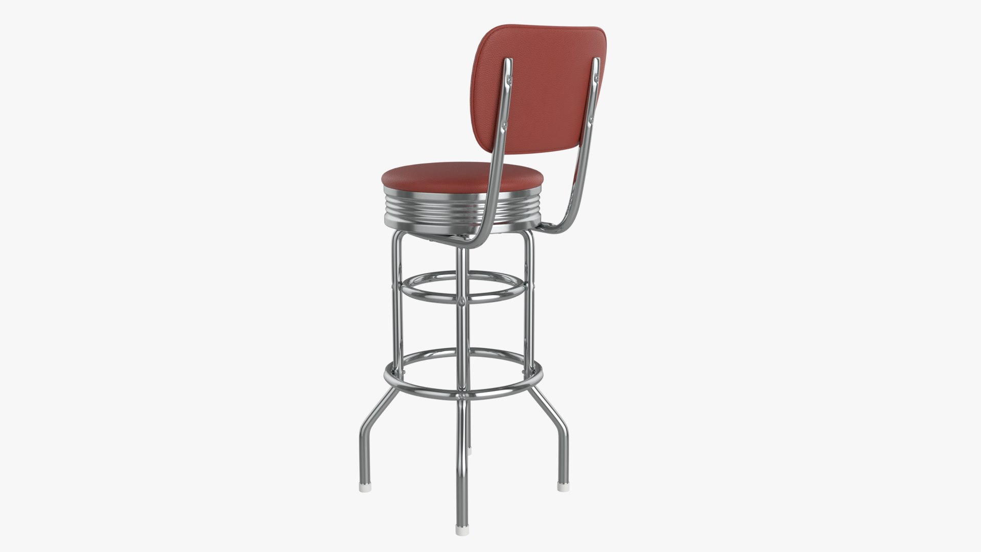 Retro Bar Stool With Back 3D - TurboSquid 1815177