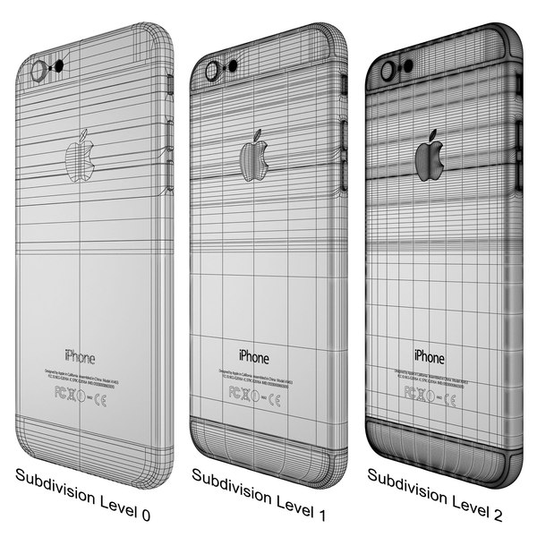 apple iphone 6 space 3d model