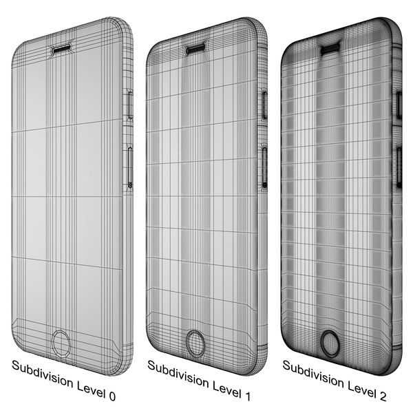 apple iphone 6 space 3d model