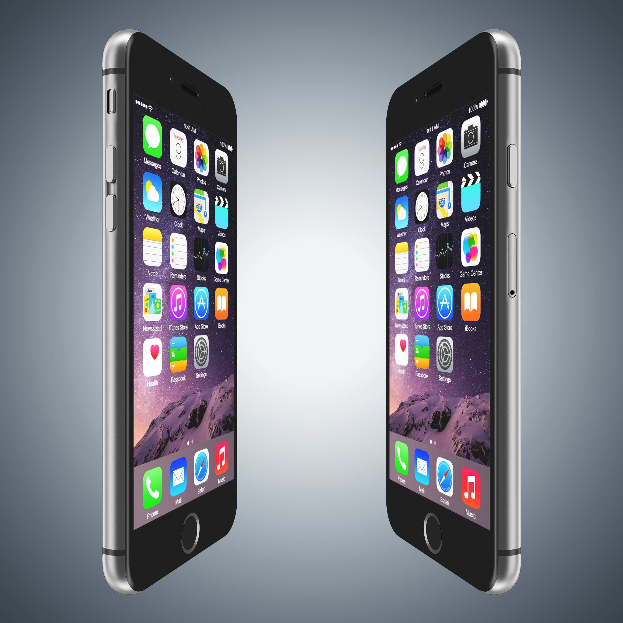 apple iphone 6 space 3d model