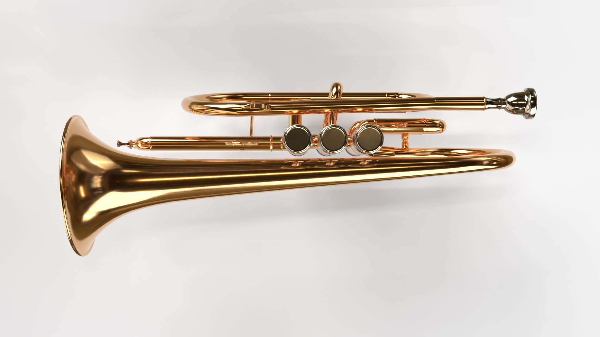 Cornet Three Types Of Materials Brass Copper And Silver 3D - TurboSquid ...