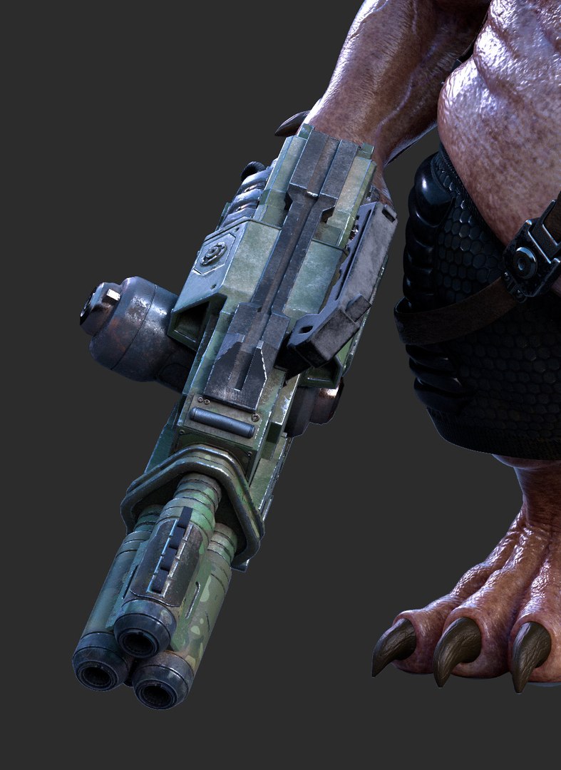 3D Alien Gun Model - TurboSquid 1288603