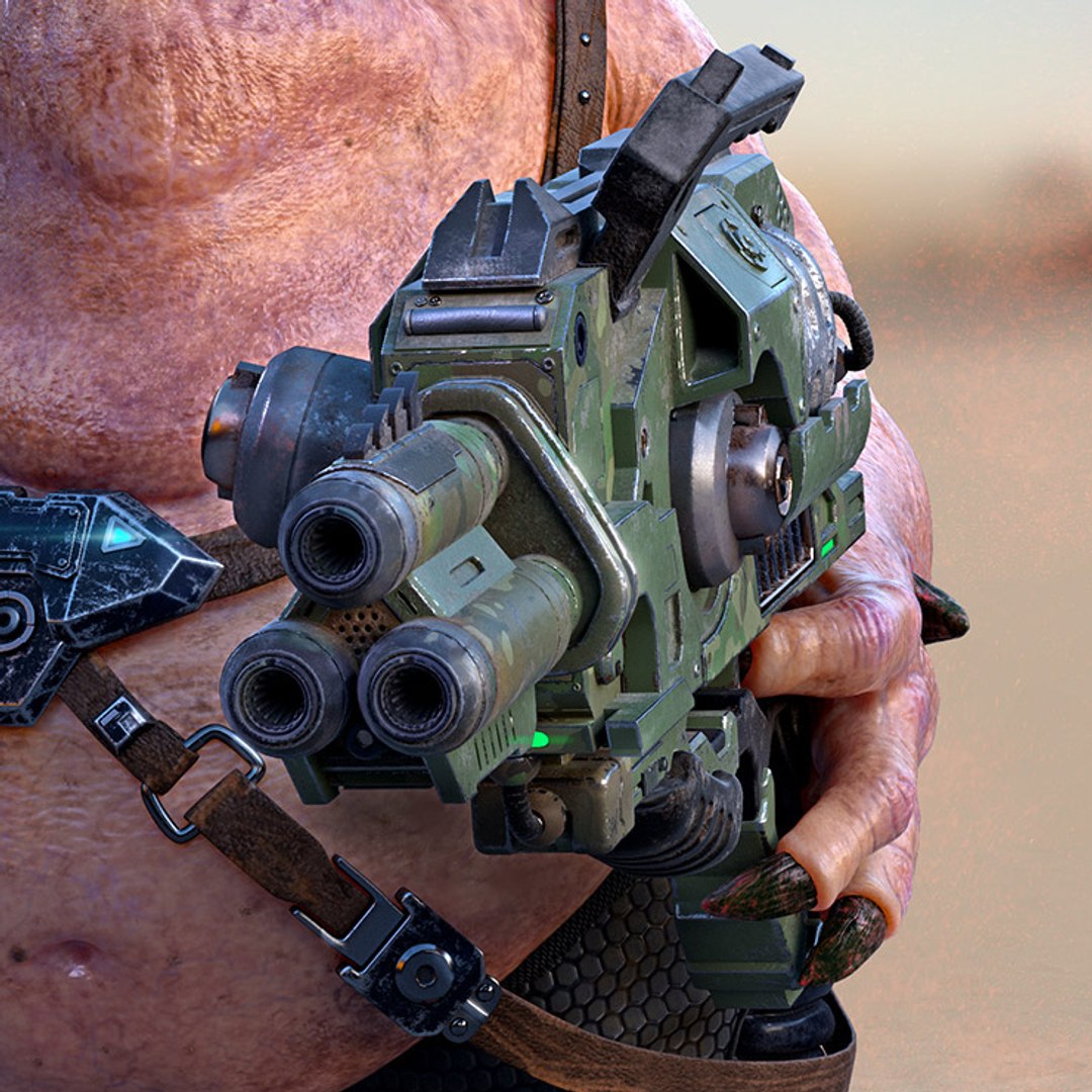 3D Alien Gun Model - TurboSquid 1288603