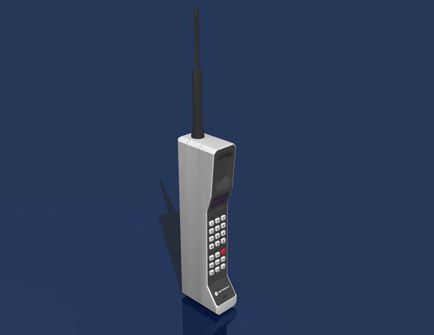 Motorola Brick Cell Phone 3d Model
