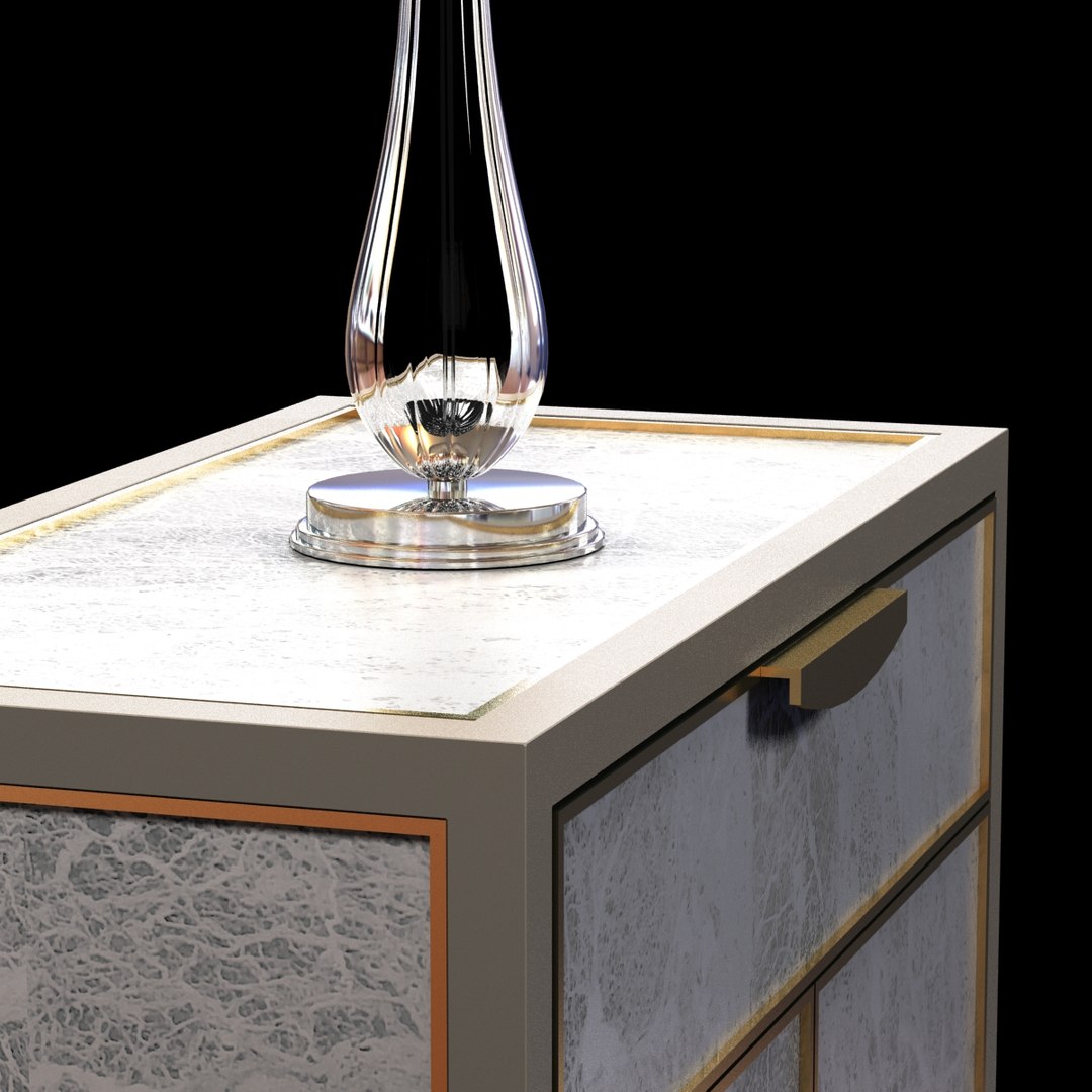 Bedside Table Lamp 3d Model
