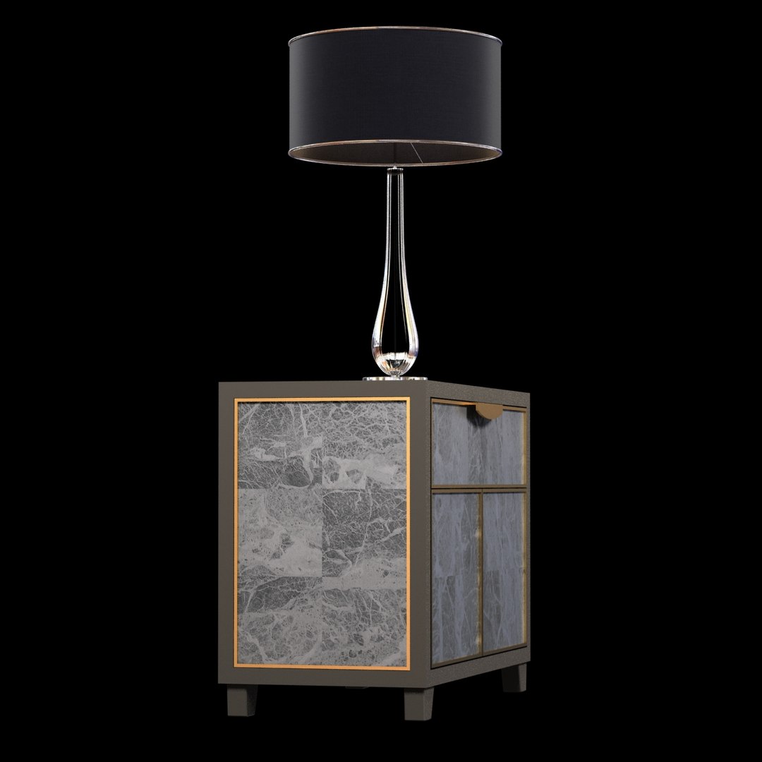 Bedside Table Lamp 3d Model