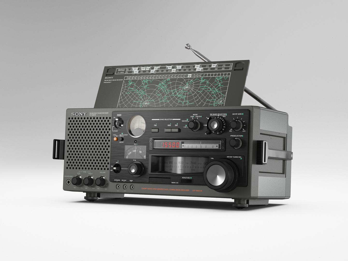 3D sony icf 6800w world - TurboSquid 1709117