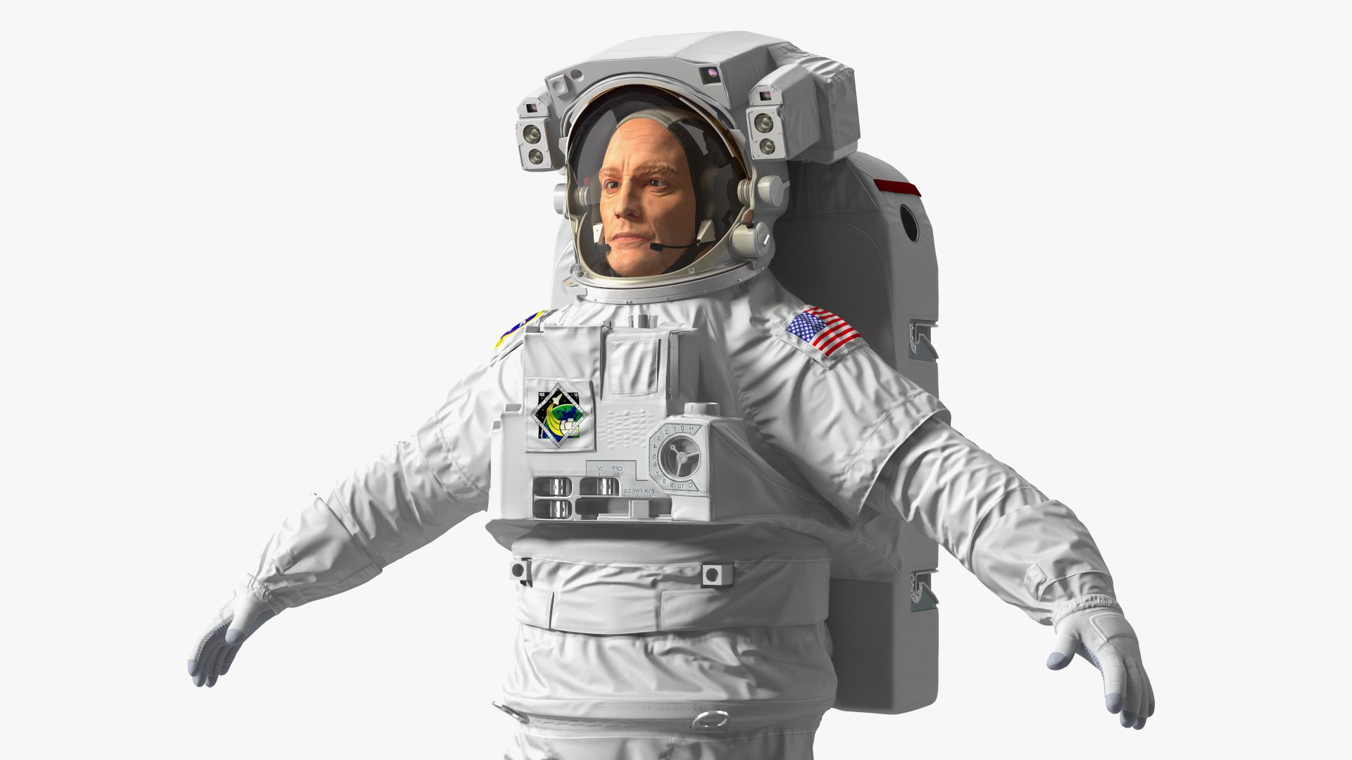Astronaut Wearing Extravehicular Mobility Unit 3D Model - TurboSquid ...