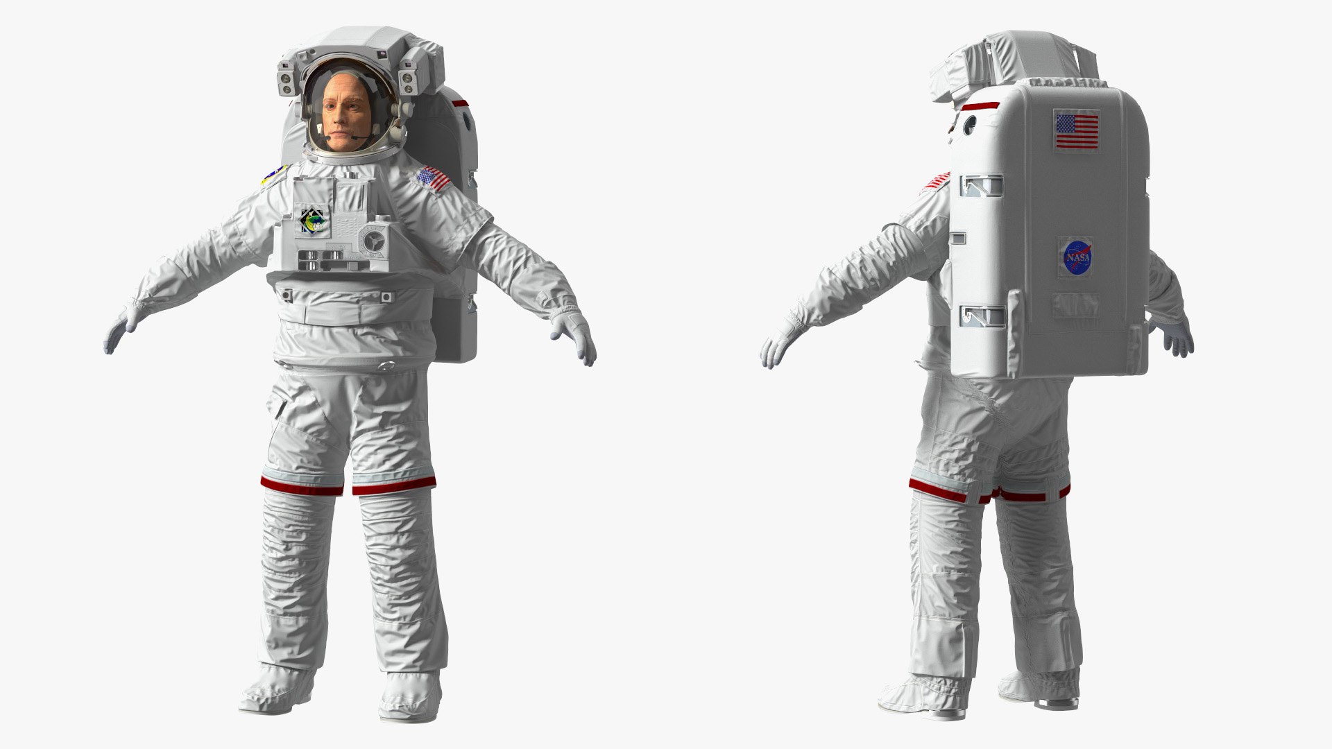 Astronaut Wearing Extravehicular Mobility Unit 3D Model - TurboSquid ...