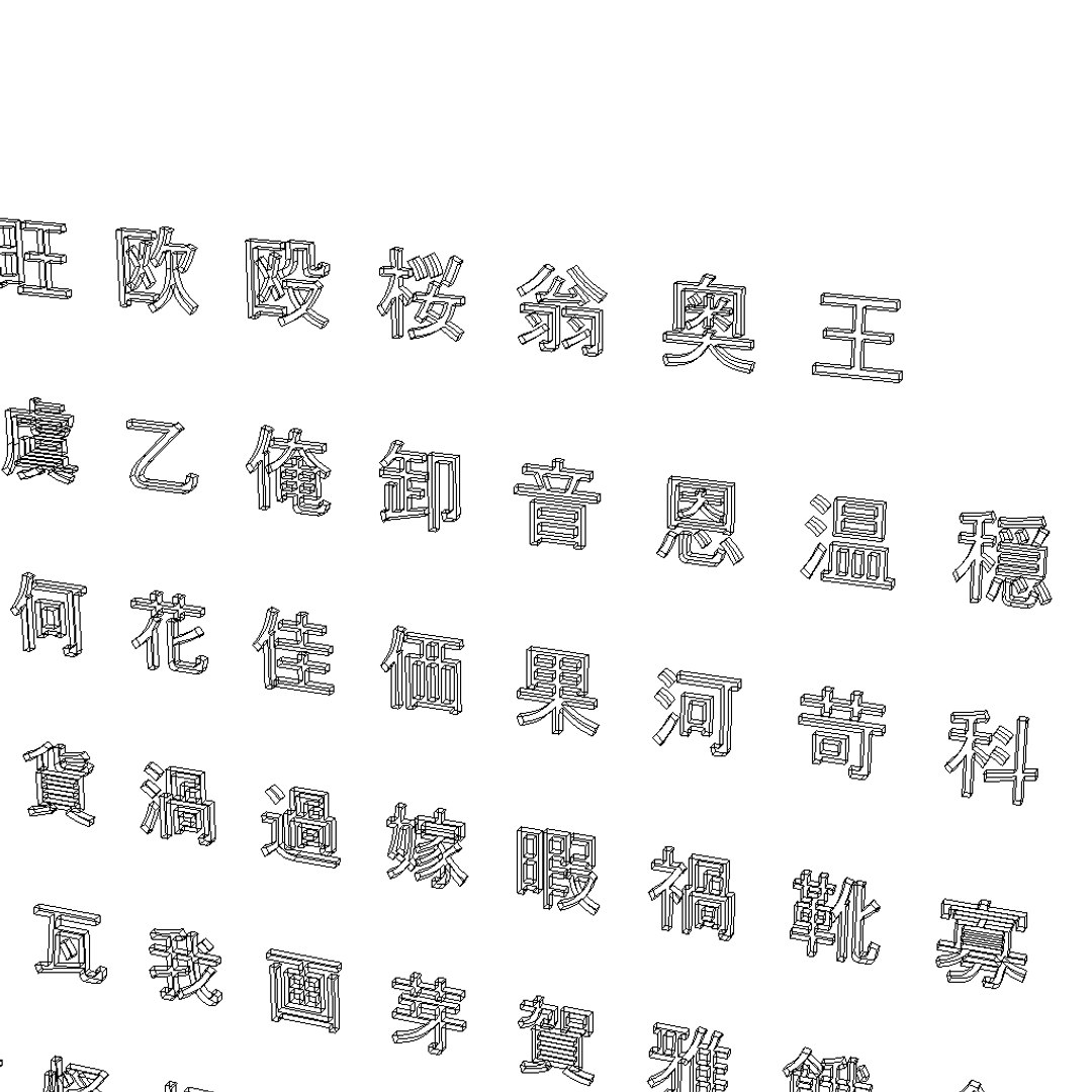 Chinese Ms Gothic Font 3D Model - TurboSquid 1155665