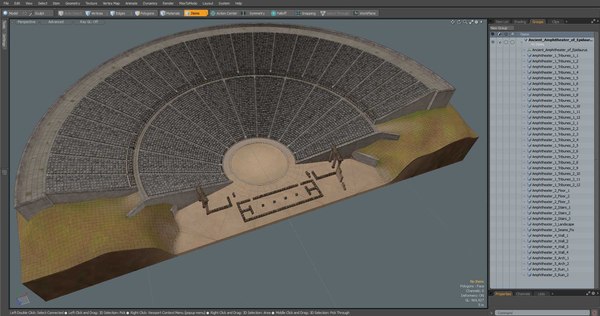 에피다우루스의 고대 원형경기장 3D 모델 - TurboSquid 2283338