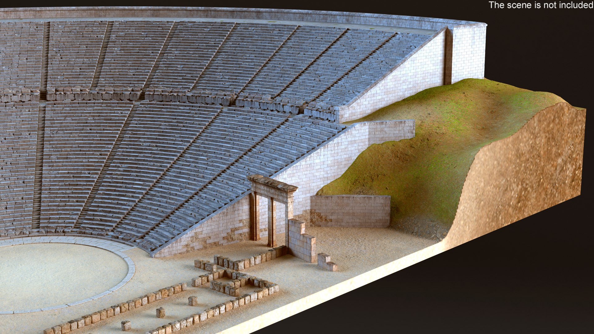 3D Model Ancient Amphitheater Of Epidaurus - TurboSquid 2283338