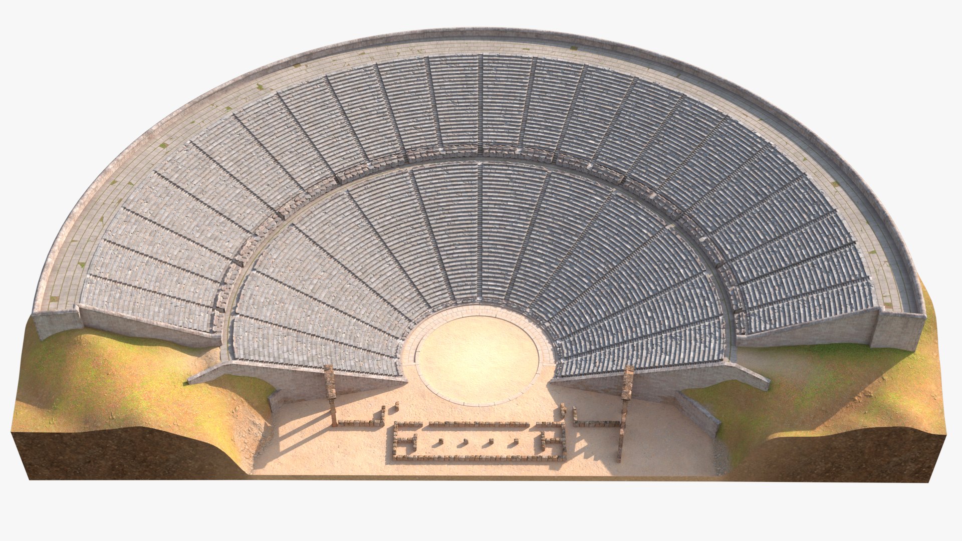 3D Model Ancient Amphitheater Of Epidaurus - TurboSquid 2283338