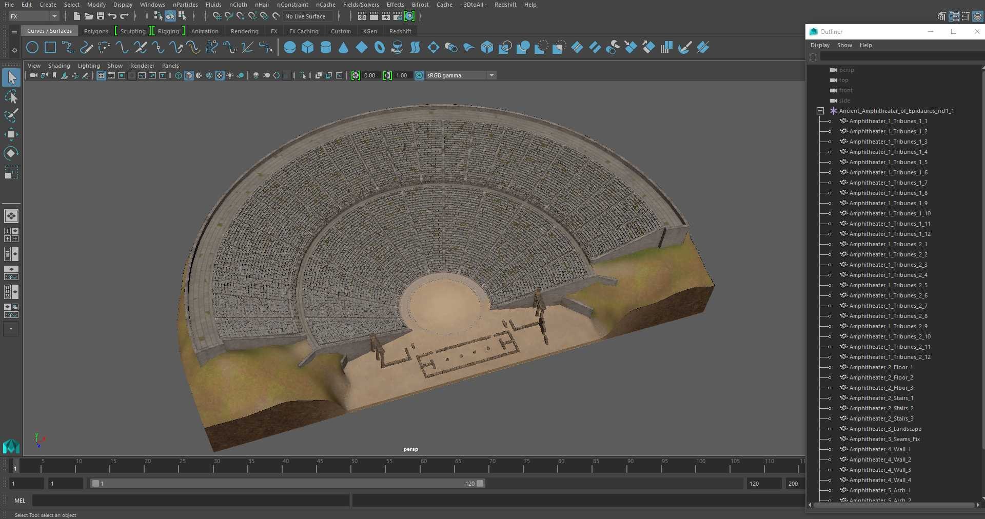 3D Model Ancient Amphitheater Of Epidaurus - TurboSquid 2283338