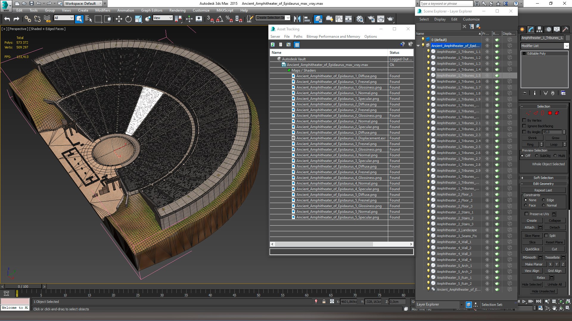 3D Model Ancient Amphitheater Of Epidaurus - TurboSquid 2283338