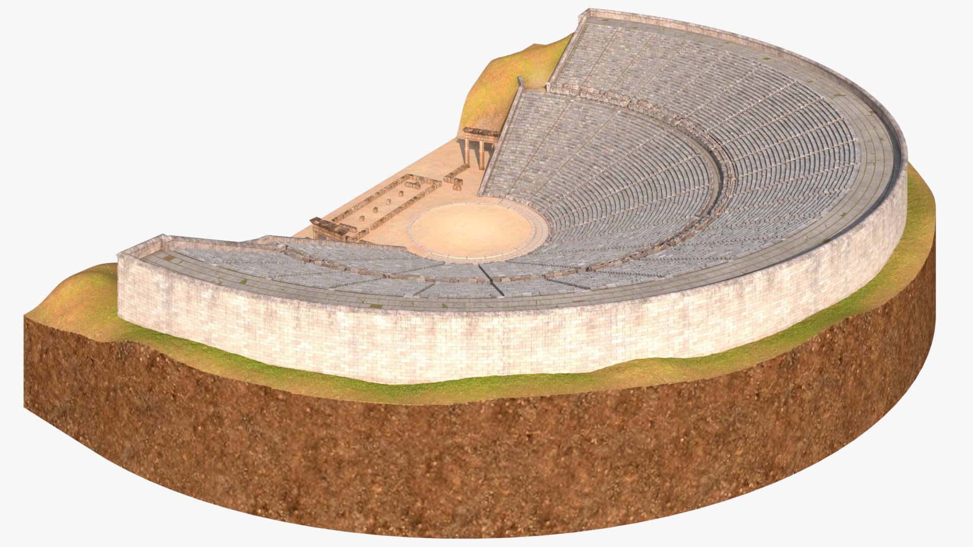 3D Model Ancient Amphitheater Of Epidaurus - TurboSquid 2283338
