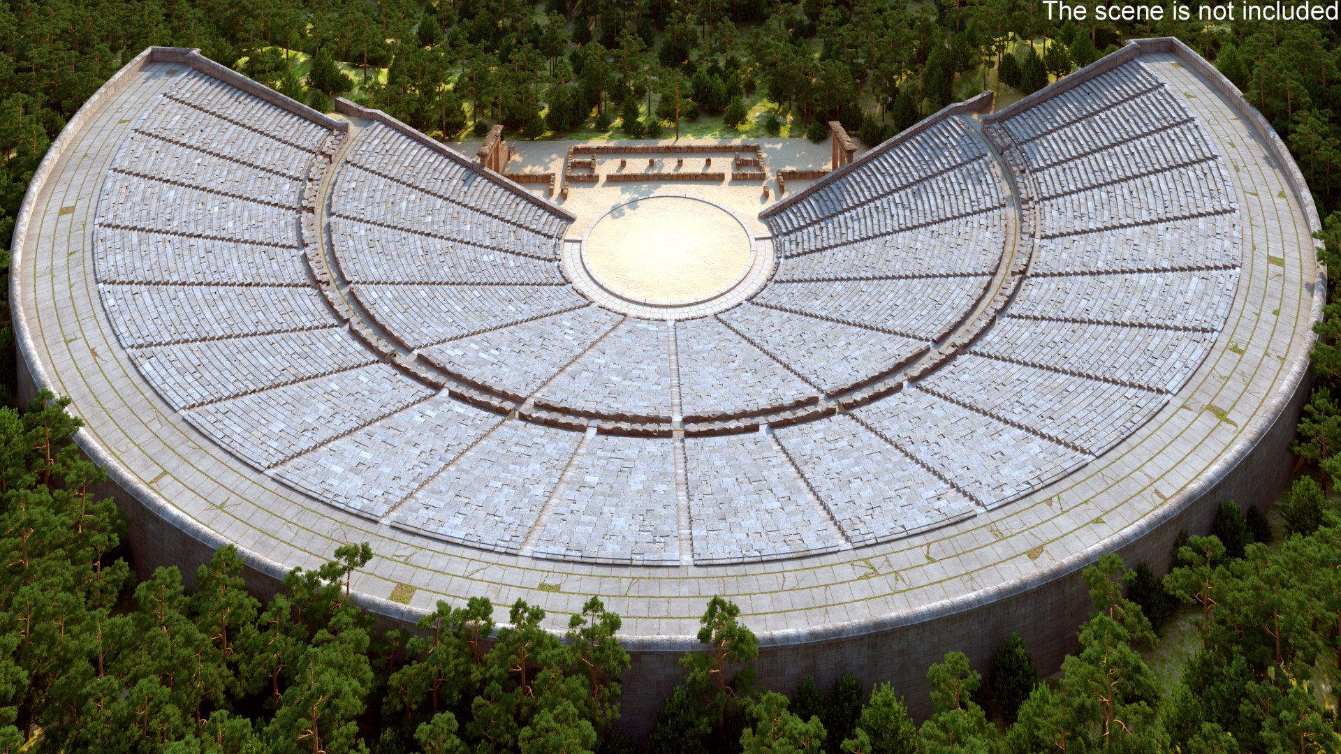 3D Model Ancient Amphitheater Of Epidaurus - TurboSquid 2283338