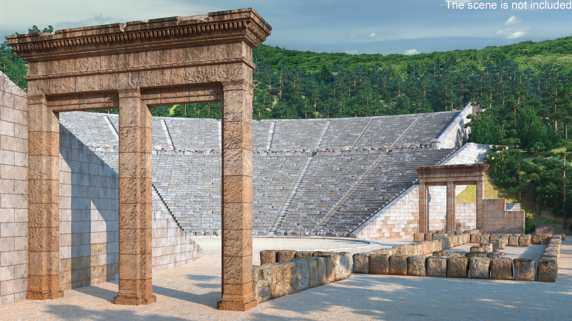3D Model Ancient Amphitheater Of Epidaurus - TurboSquid 2283338